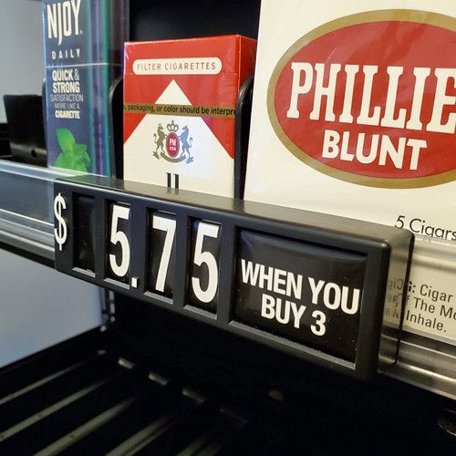 Scroll Pricer, Black, Set of six (6) , Shop Template | TheCstoreEstore