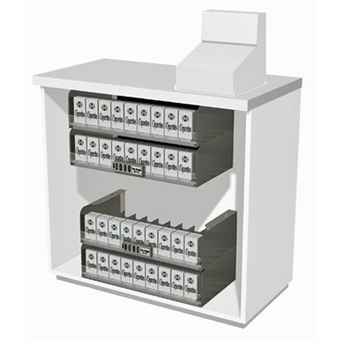 Undercounter Cigarette Pusher, 2ft wide, 9 facings