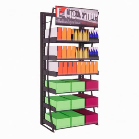 Custom Metal Frame Cigarette and Tobacco Fixtures